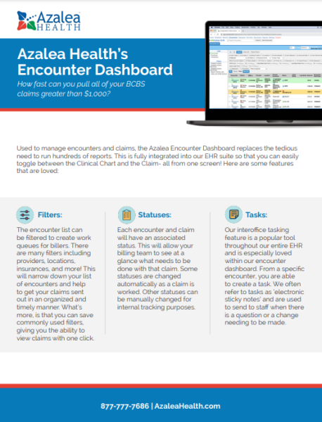 Azalea's Encounter Dashboard - Azalea Health