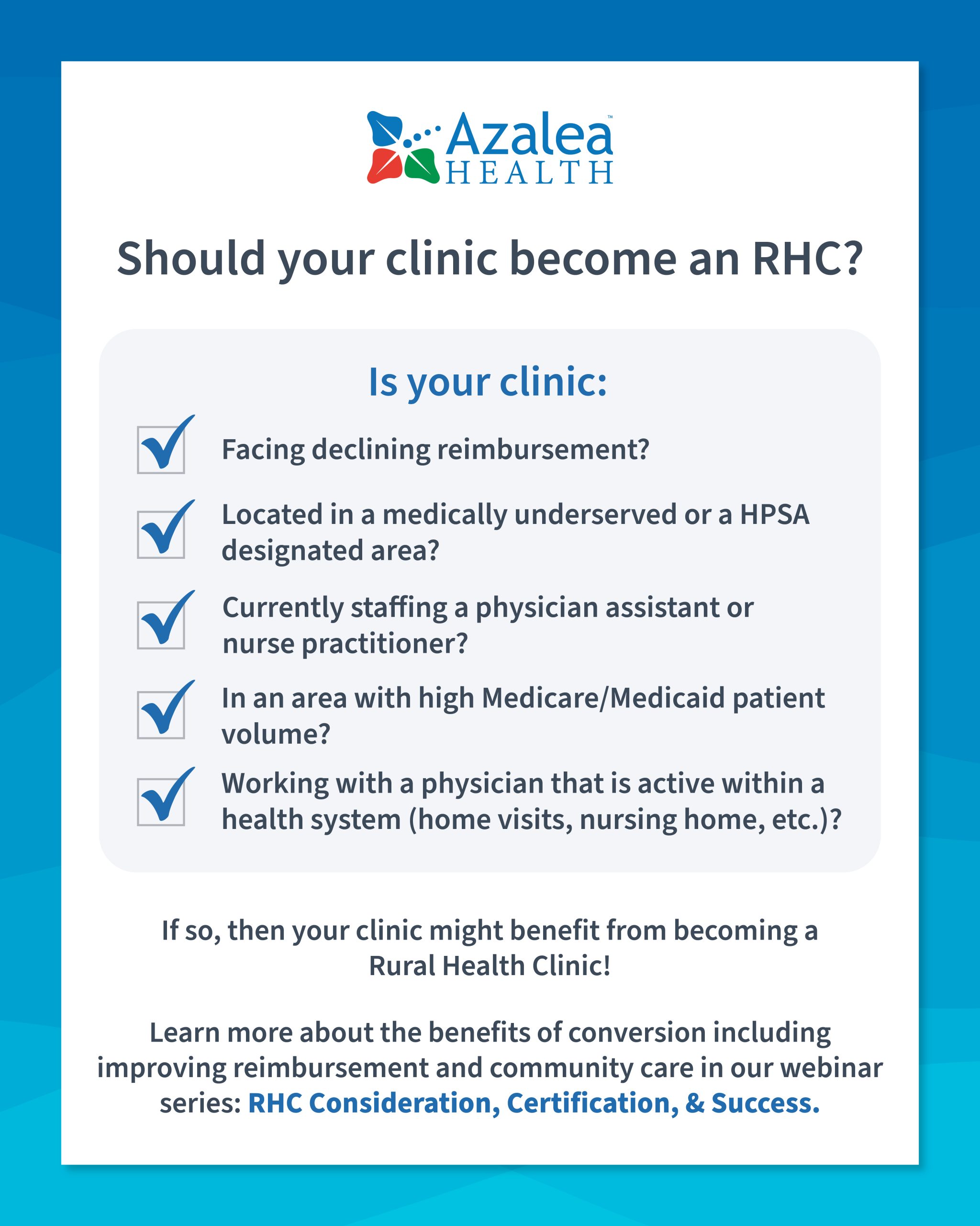 Should your clinic become a rural health clinic?